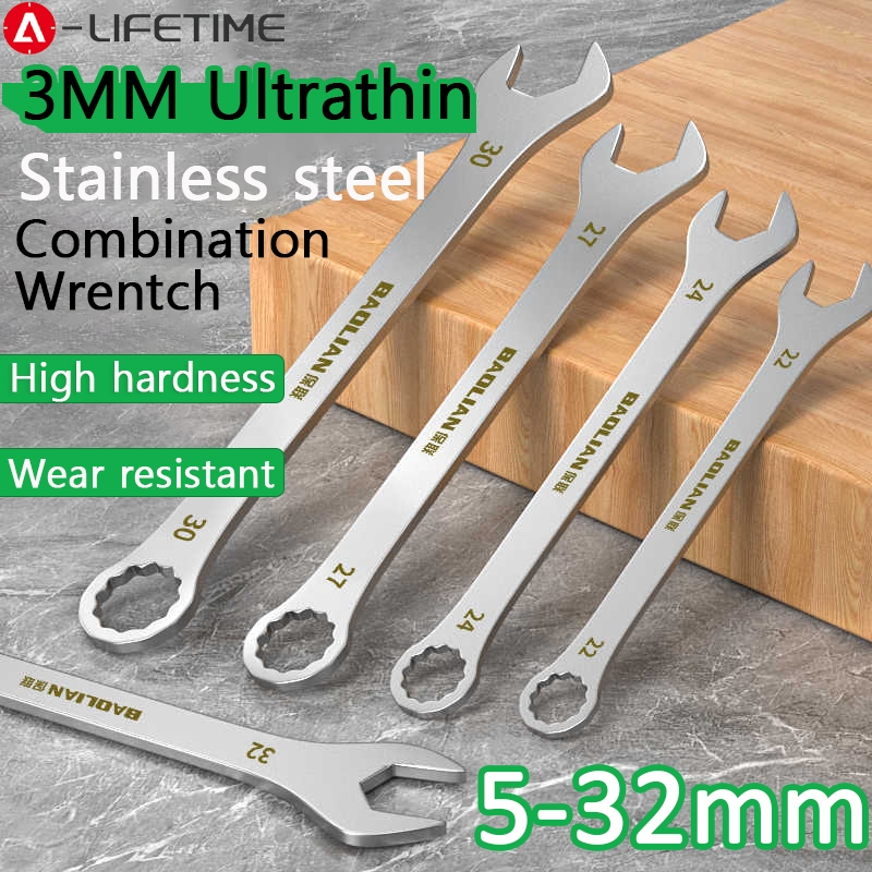 Ultra-thin Open End Wrench 5-32MM Ratchet Wrenches Universal Spanners ...