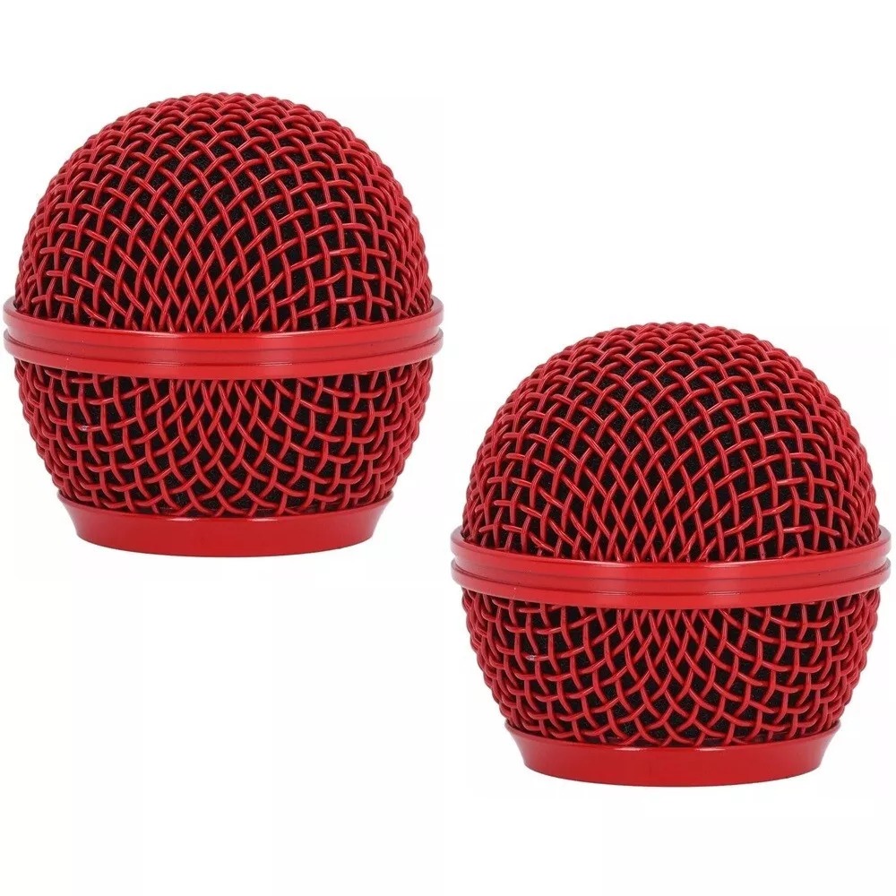 2 Pack RED SM58 Microphone Grille for Shure BLX288/SM58 Wireless ...