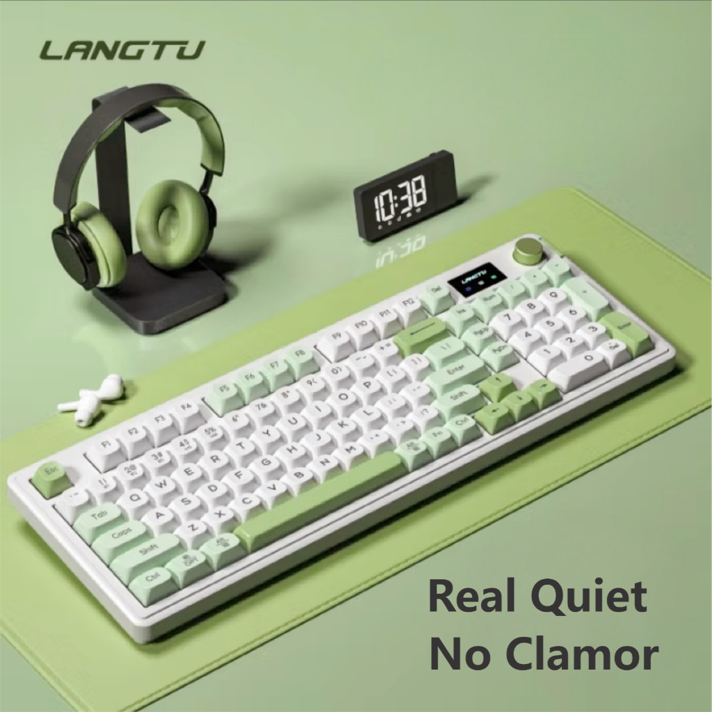 Langtu L98 Wireless Silent Keyboard | Tri-Mode (Wired/Bluetooth/2.4G) | Office/Gaming/Typing ...
