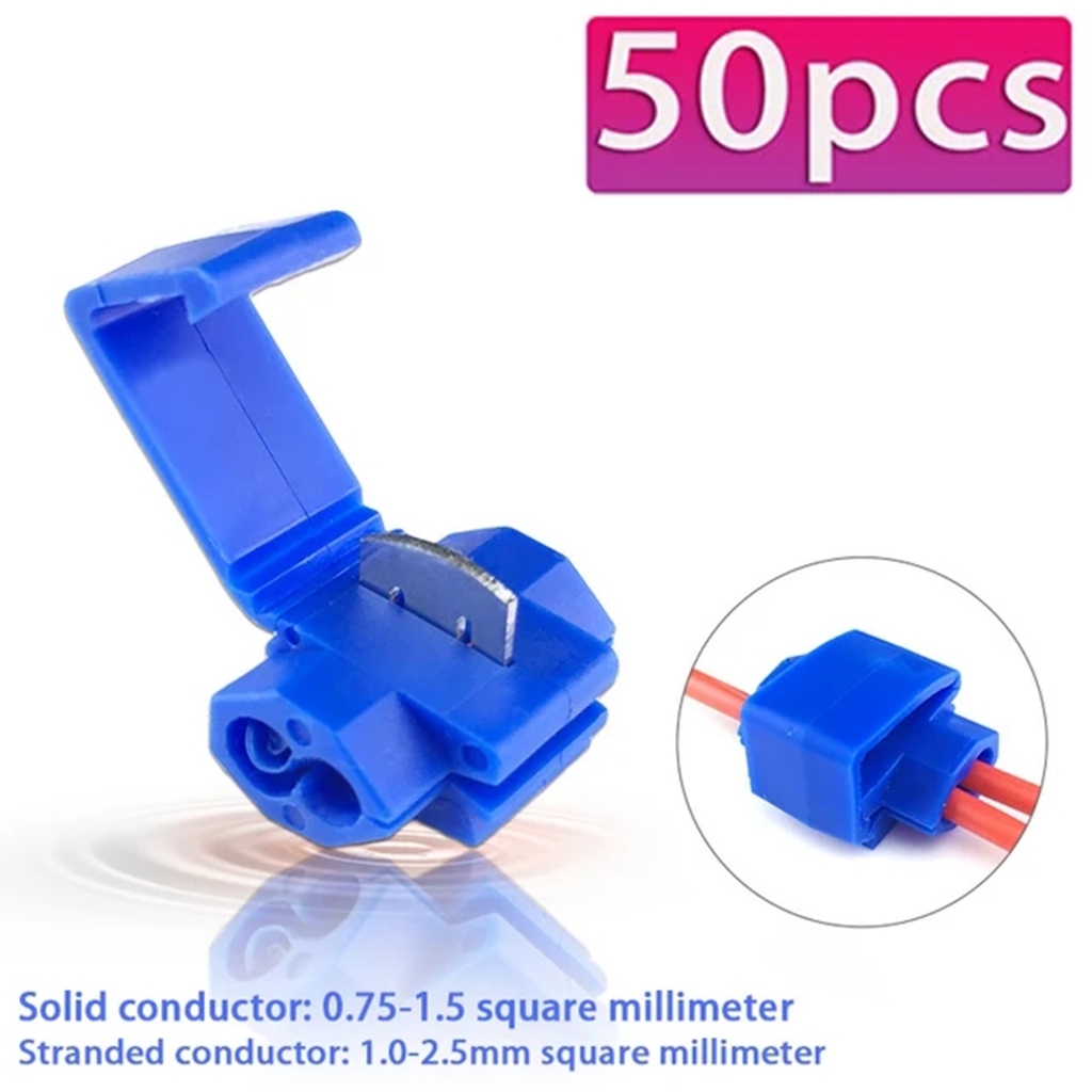 50 Wires Cable Connectors Breaking-Free Connector Clips Electric Quick ...