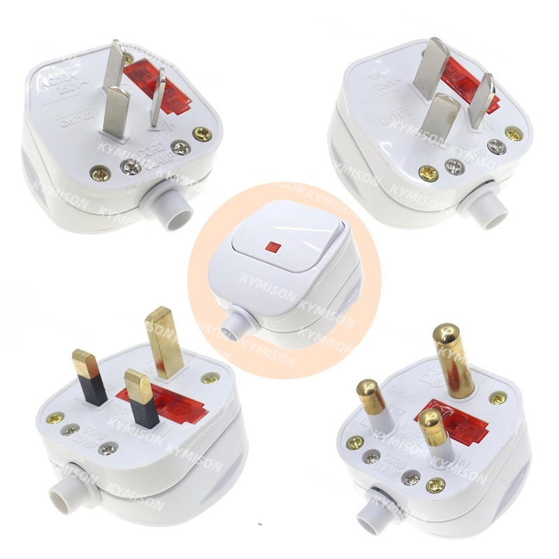 UK/South Africa/Australia/US Standard Power Switch Rewireable Plug With ...