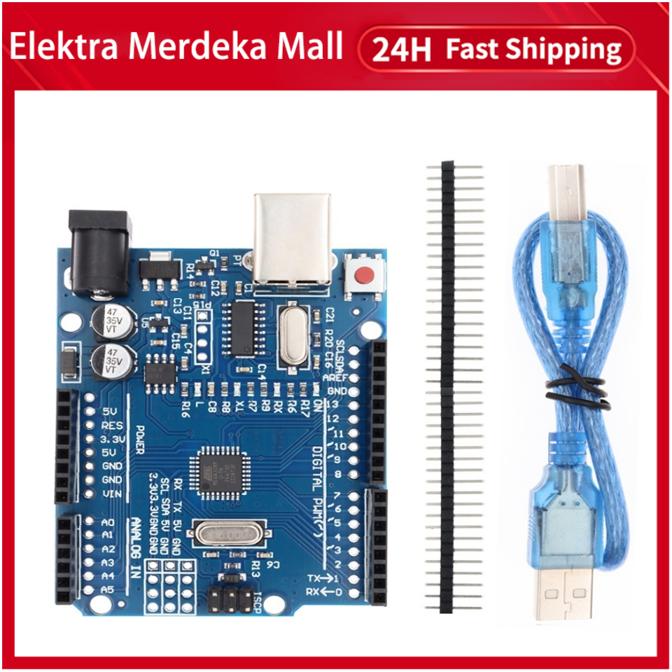 UNO R3 SMD- Atmel ATMEGA328P/168P V3 - Extra I/O Pinout - CH340G Driver , DCCDuino compatible ...