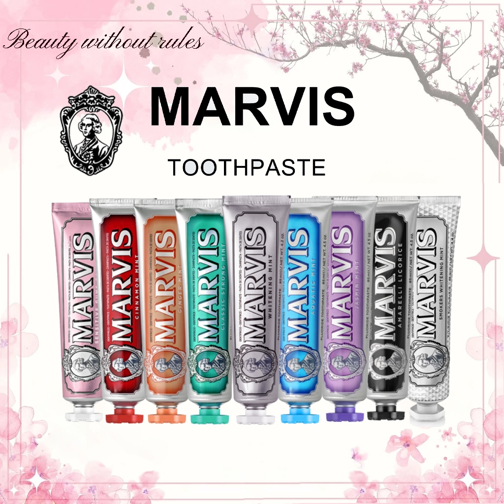 Marvis Toothpaste 85ml/75ml/25ml Fluoride Brightening Freshens | Shopee ...