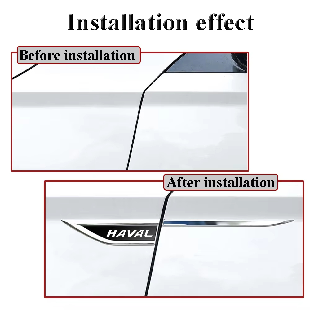 Car body fender Modified side Emblem 3D decoration sticker For Great Wall Haval H6 Dargo M6 H9 ...