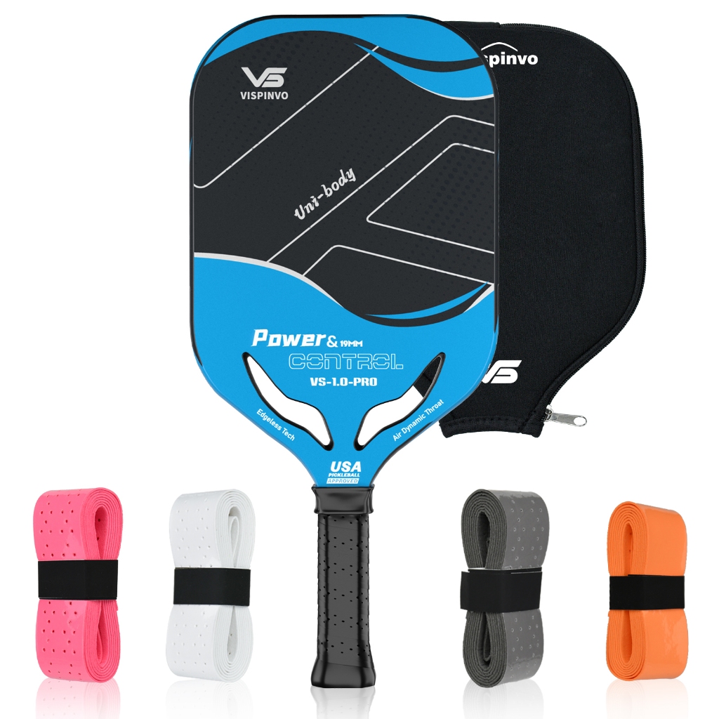 Vispinvo 19mm Pickleball Paddle Edgeless, T700 Thermoformed Raw Carbon ...