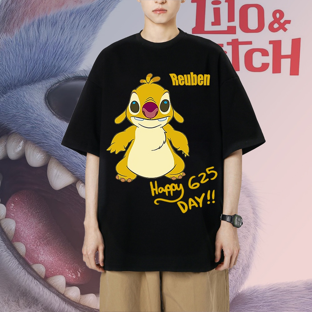 LILO & STITCH 100% Cotton T-Shirt for Men and Women 625 REUBEN Printed ...