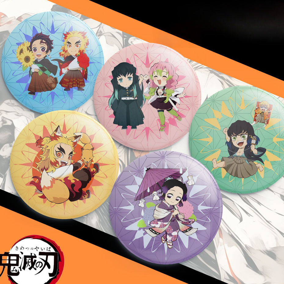 Demon Slayer's Blade Pillar Set Shitotsu Muichiro Tinplate Badge ...