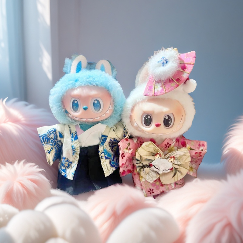 17CM labubu doll Clothes Kimono series V1 n V2 Labubu clothes Macarons ...