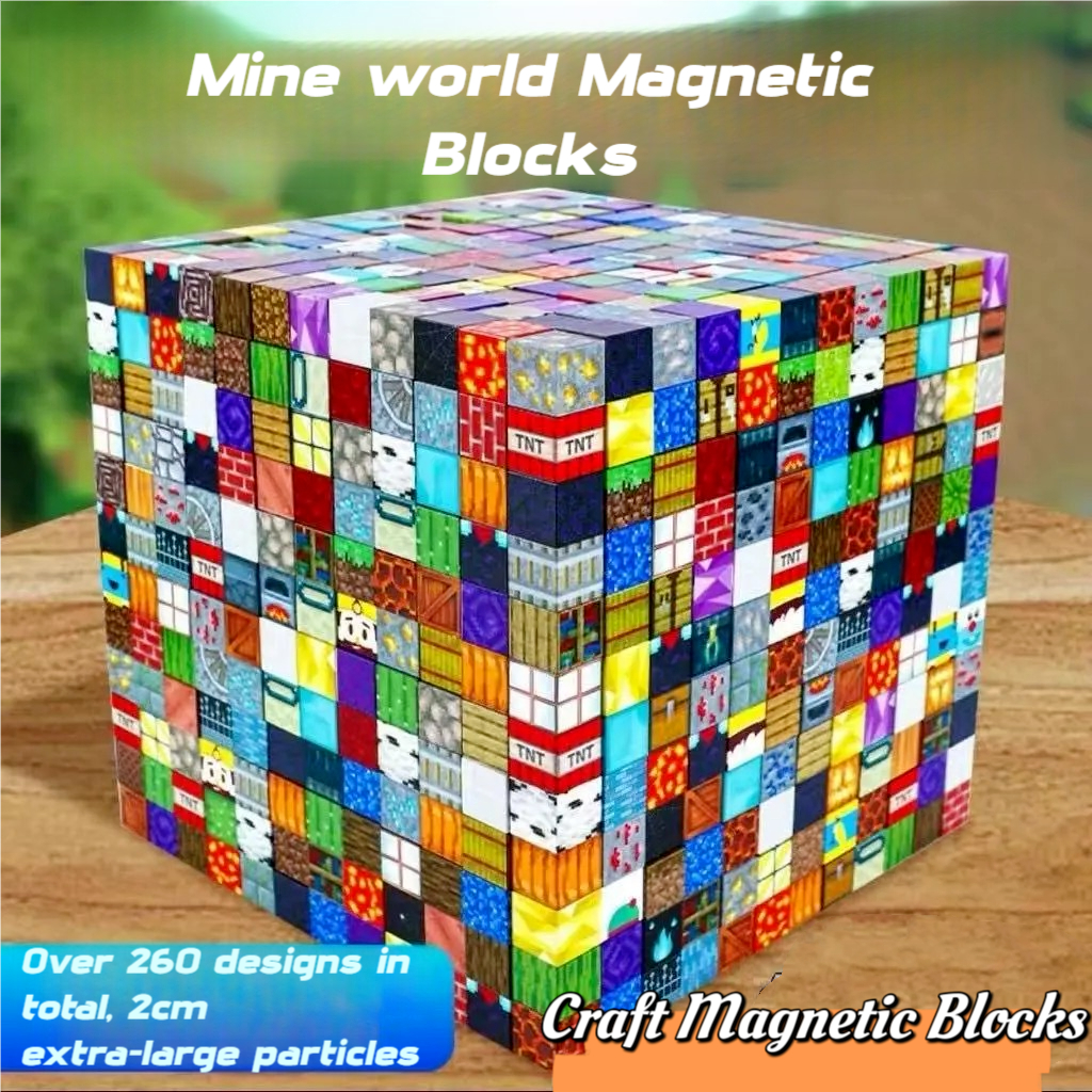 With Storage Box] New Minecraft Magnetic Building Blocks - MC Game ...