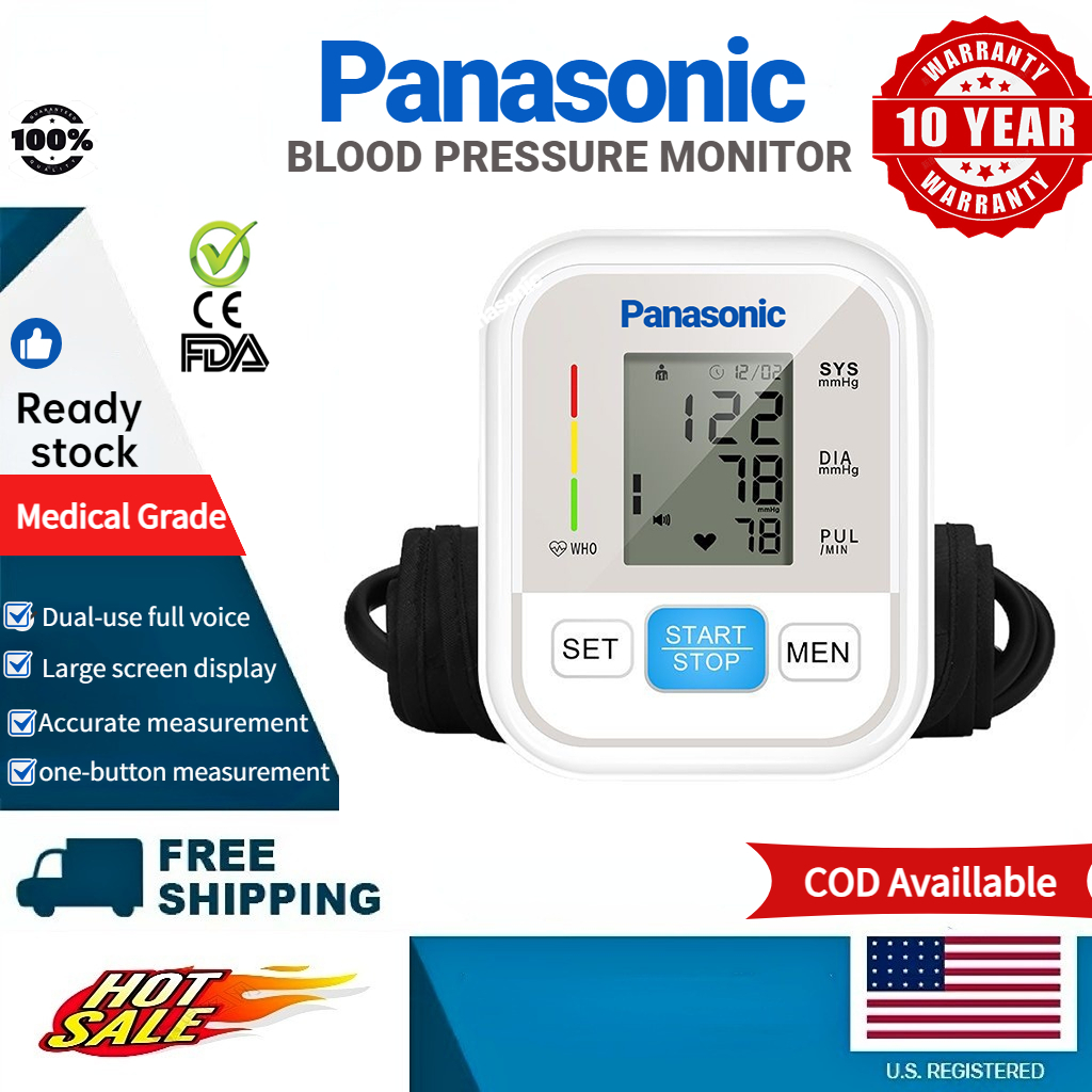 (Free battery) Panasonic Medical Digital Arm Blood Pressure Monitor ...