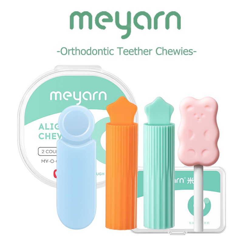 「NEW」MEYARN 4Pcs Hand-held Teether Chewies for Retainer Orthodontic ...