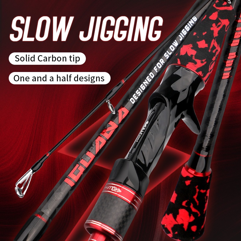 Solid Jigging Rod Fast/Slow jigging Rod Solid Carbon Saltwater Fishing ...