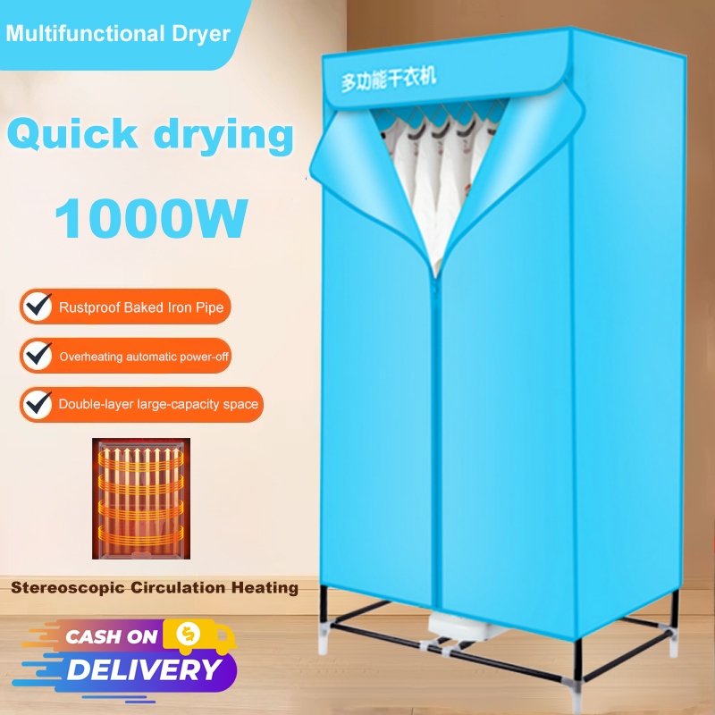 1000W Power 2 Layer Clothes Dryer Portable Dryer with Timer Clothes ...