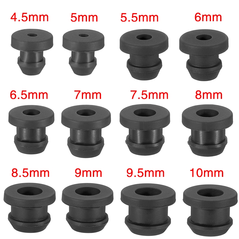 4.5mm 5mm 6mm Drill Hole 7mm 8mm 9mm 10mm ID Rubber Grommets Top Hat ...