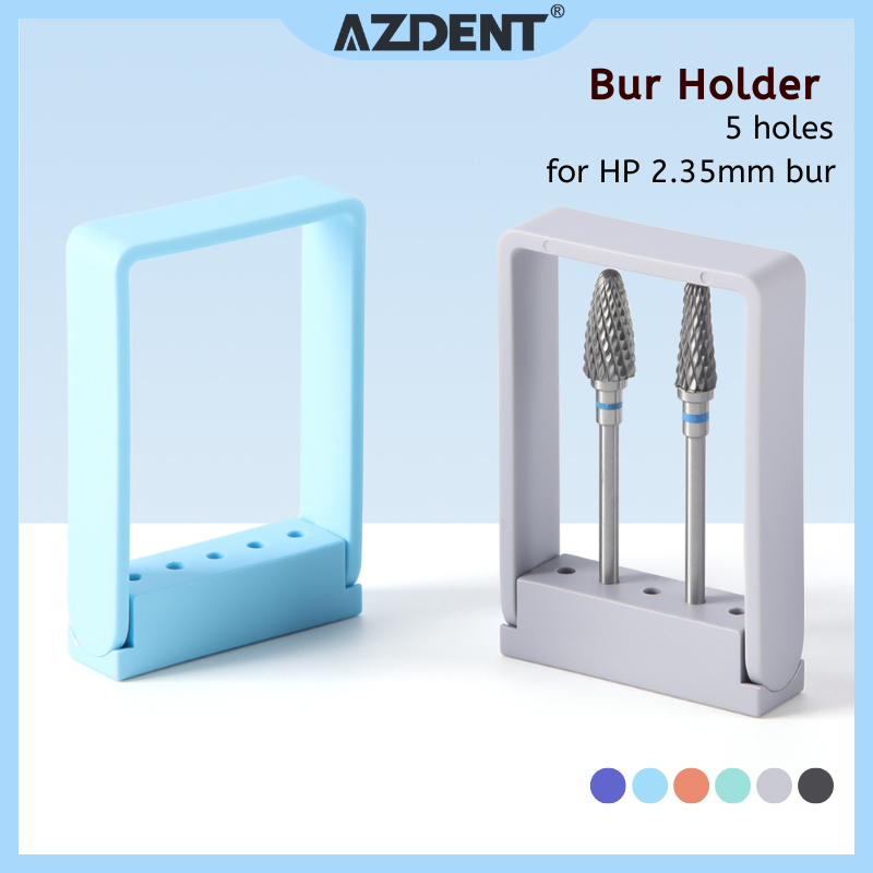 5 Holes Bur Holder Dental For HP2.35mm Bur Autoclavable AZDENT Polisher ...