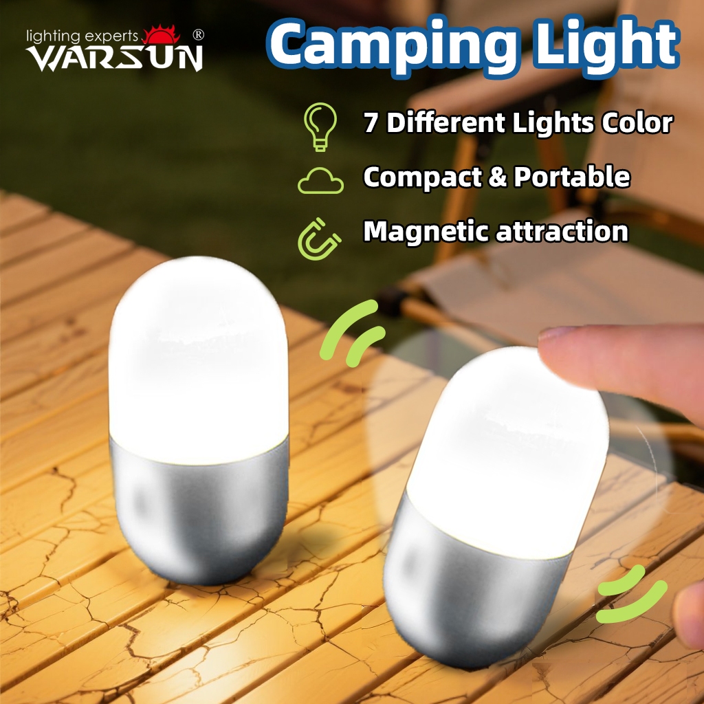 WARSUN WK071 Camping Light 7 RGB Colors Tent Lantern Rechargeable ...