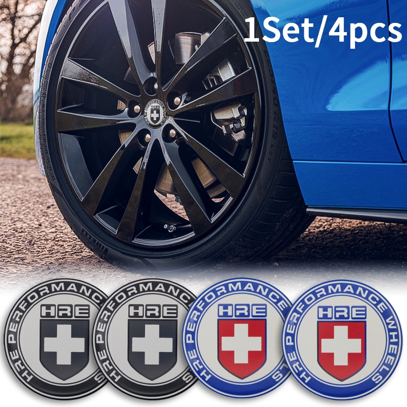 HRE 4pcs 56mm Car Wheel Center Cap Logo Sticker for HRE Wheel ...