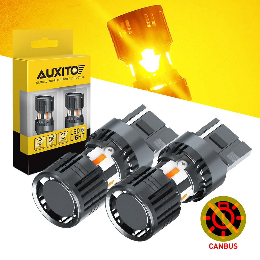 AUXITO 2Pcs No Hyper Flash Upgraded T20 7440 WY21W 1156 P21W Ba15S Led Turn Signal Lights No ...