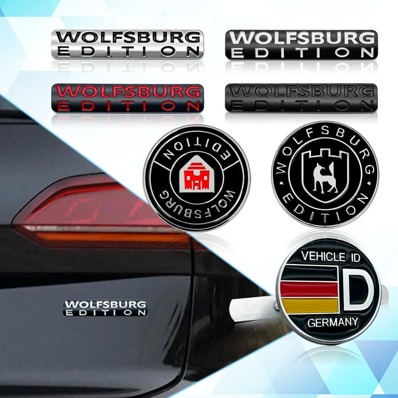3D Metal Badge Germany WOLFSBURG EDITION Logo Grille Emblem Car Rear ...