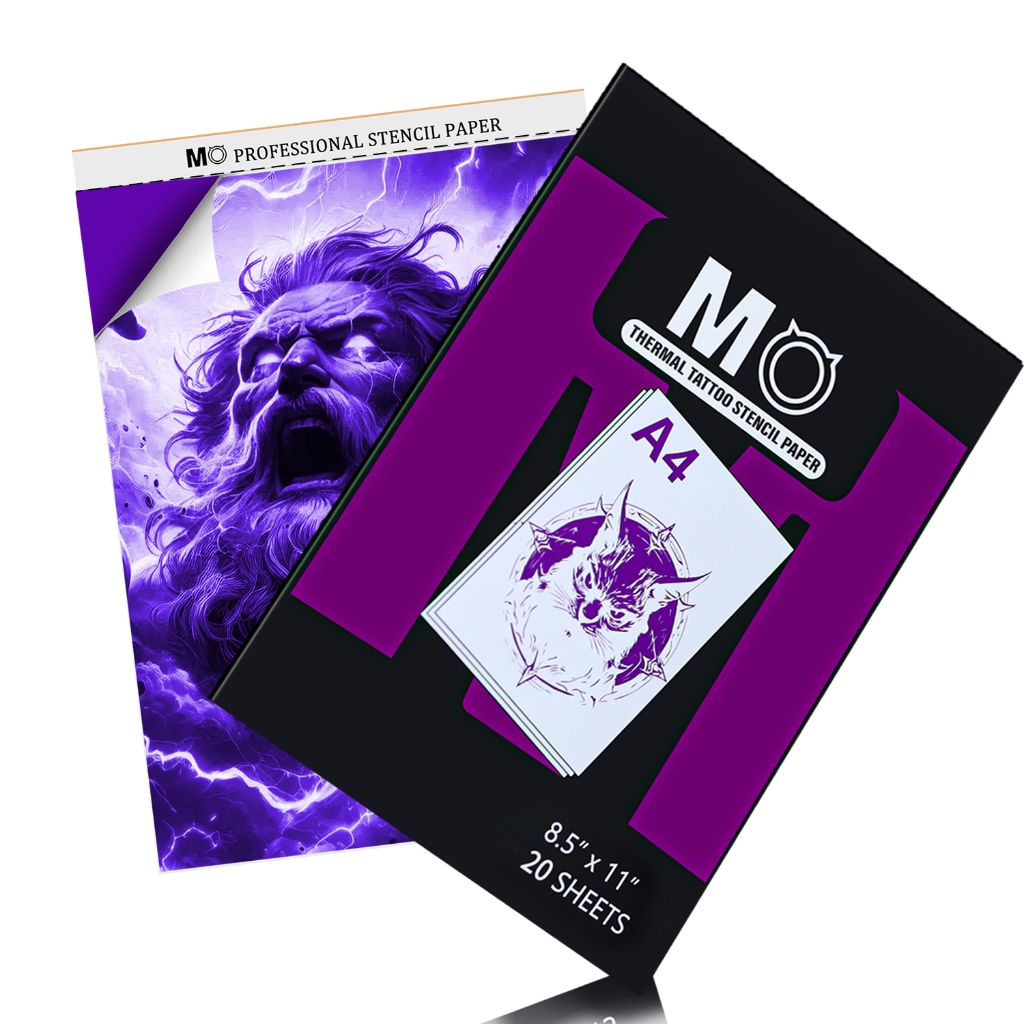 20pcs/box MO Professional Tattoo Transfer Paper A4 Size Thermal Tattoo ...