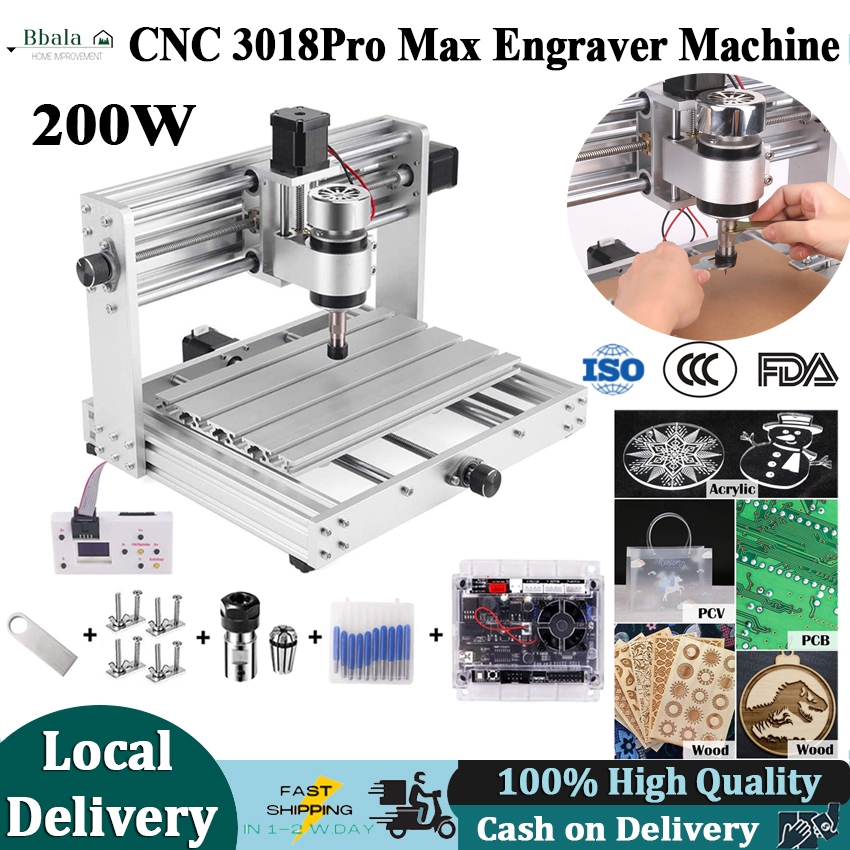 ⚡️Local Delivery⚡️ CNC 3018Pro Max Engraver Machine with 200W Spindle ...