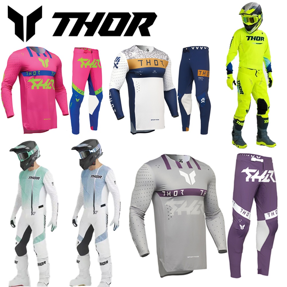 THOR 2025 PINK / WHITE / YELLOW/GREEN/BLUE/GREY GEAR SET Dirt Bike ...