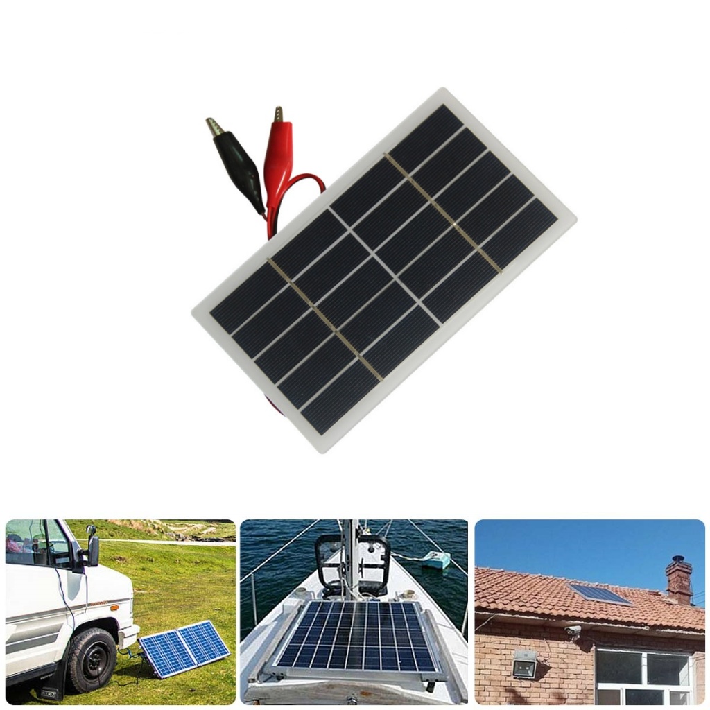 Solar Panel 10W 5V Mini Solar Board Portable Charger Polysilicon DIY ...