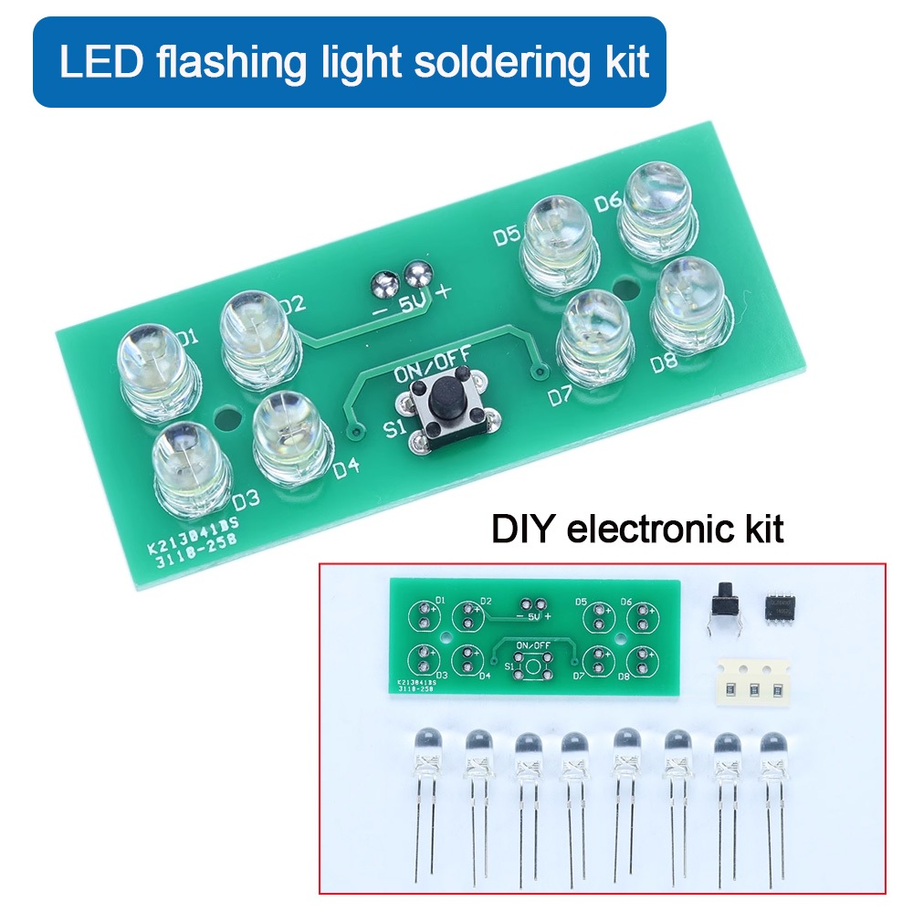 DIY electronic LED Flashlight soldering Kit SMD components Board for beginner | Shopee Malaysia