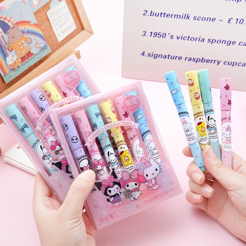 Sanrio glow pens for high aesthetic journal drawing highlighting and ...