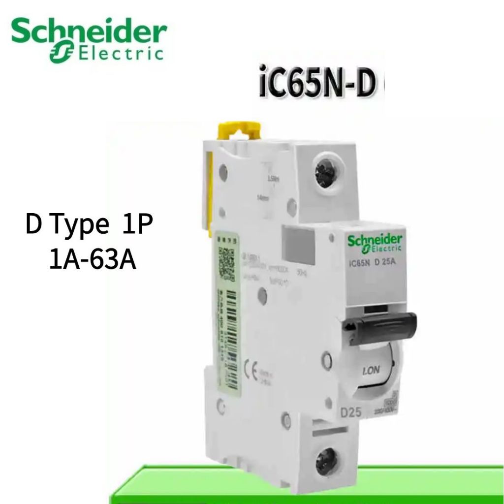 Original Schneider Electric Air Switch IC65N 1P D-Type C-Type 1A~63A Miniature Circuit Breakers ...