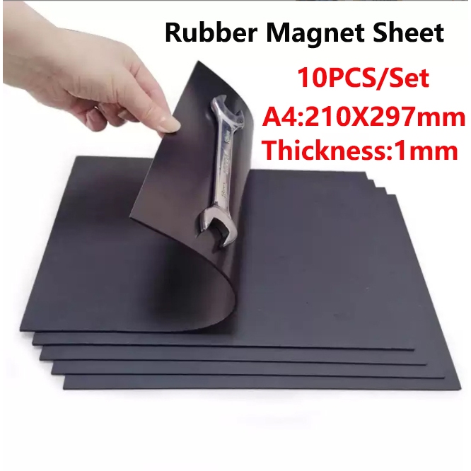 10pcs A4 Magnetic Sheet Ordinary Cuttable Ref Magnet Sheets with Self ...
