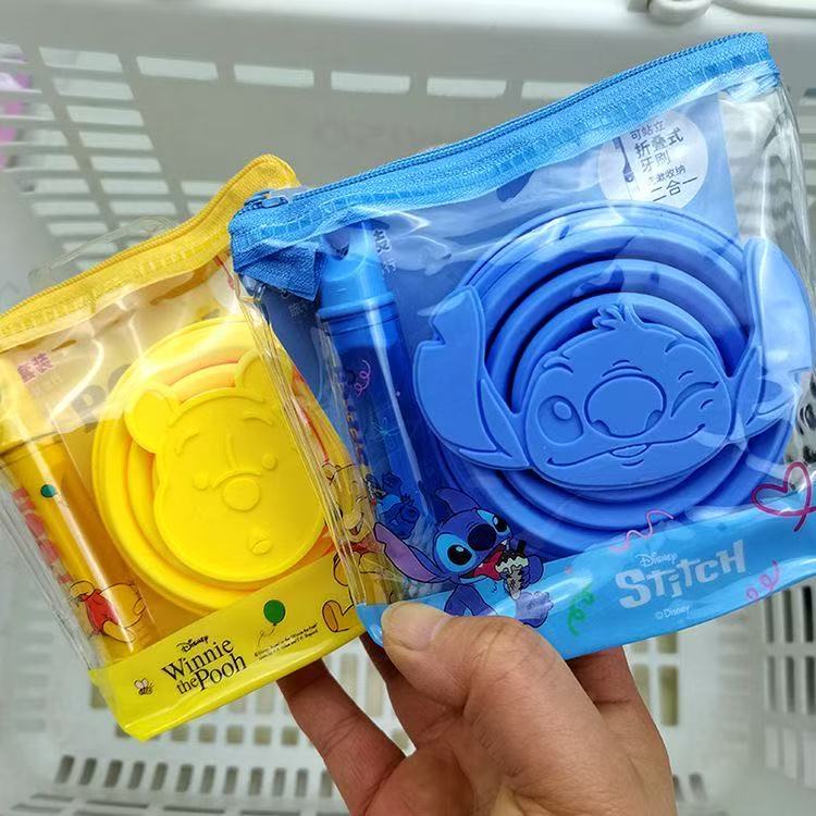 MINISO MINISO Disney Folding Cup Toothbrush Travel Toiletry Set Winnie ...