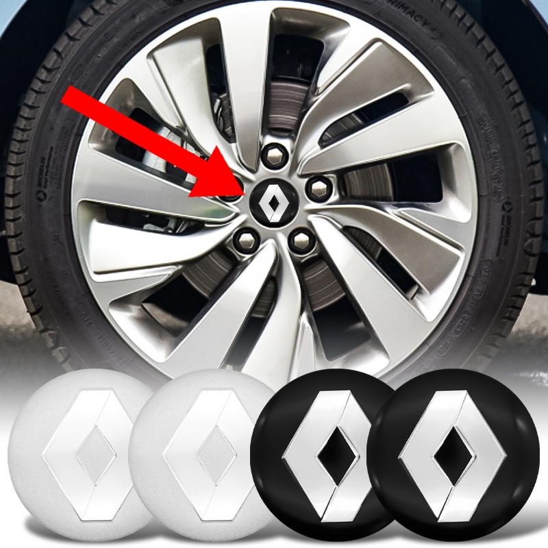 4pcs 56mm car wheel center cap logo sticker for Renault Duster Kwid ...