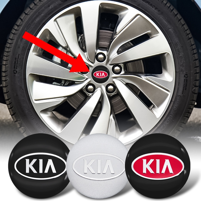 56mm 4pcs car wheel center car logo sticker for Kia Sportage Seltos ...
