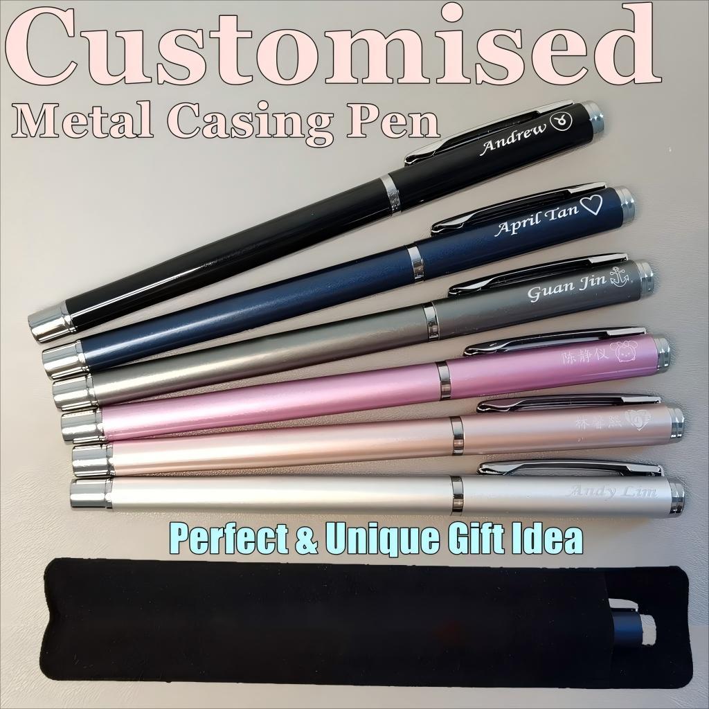 Personalised Name Engraving Metal Casing Pen / Personalised Gift ...
