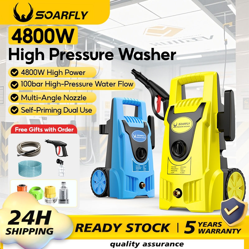 SOARFLY Water Jet High Pressure Cleaner 4800W Home Car Wash Waterjet ...