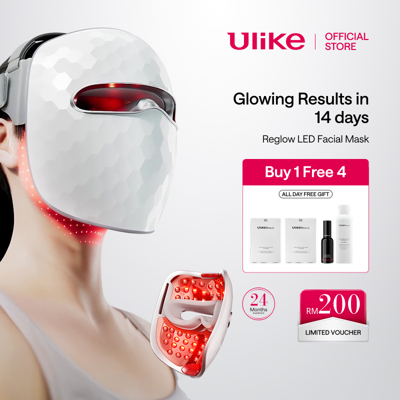 Ulike ReGlow LED Face Mask Glowing Results in 14 Days Beauty Device and Anti-acne | Shopee Malaysia