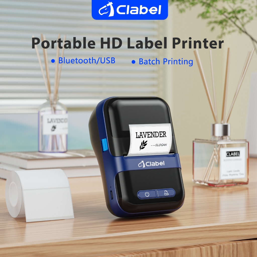 CLABEL 230B HD Label Printer, Sticker Printer, 300DPI Label Maker, Mini ...