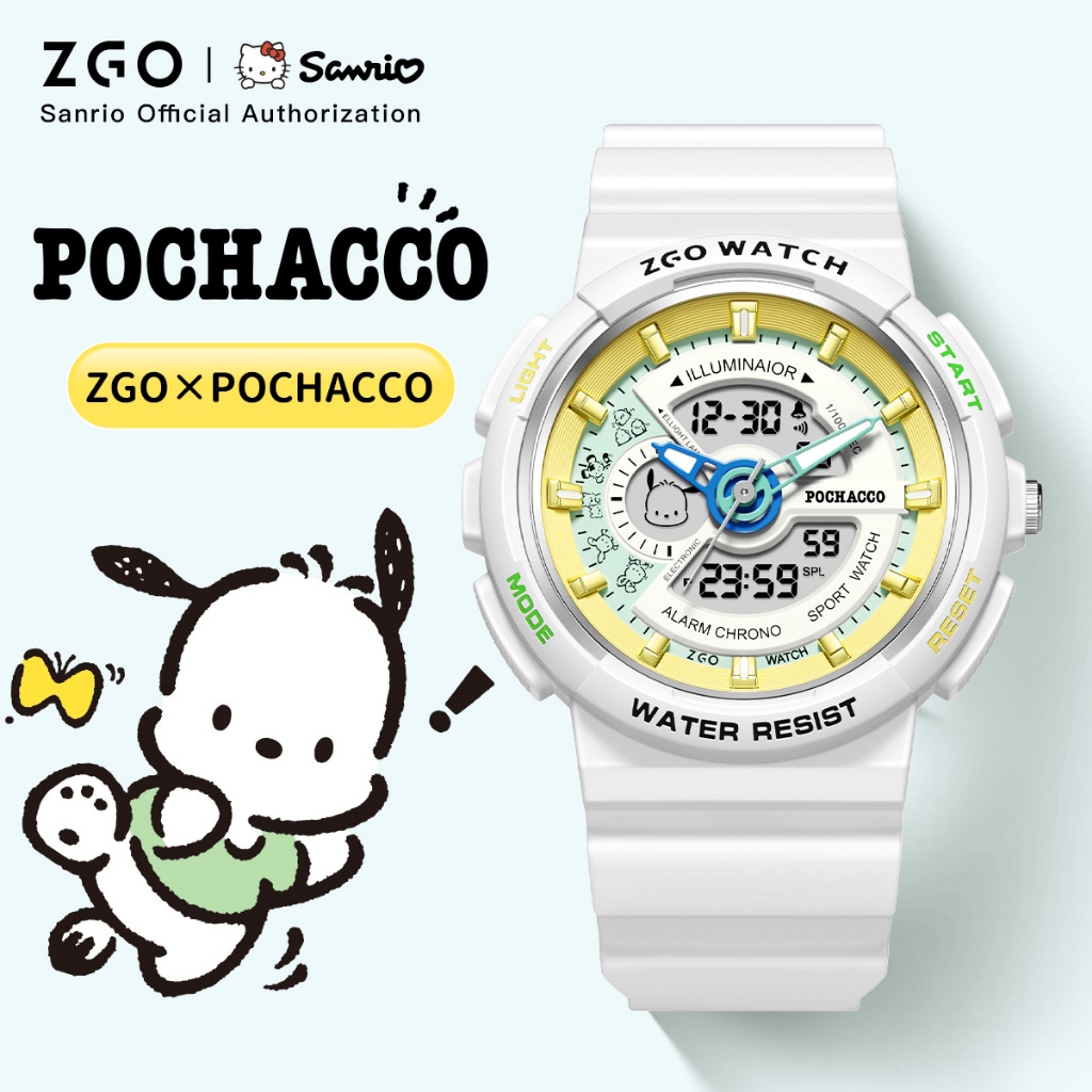 ZGO x Sanrio Pochacco Electronic jam tangan Watch For Students ...