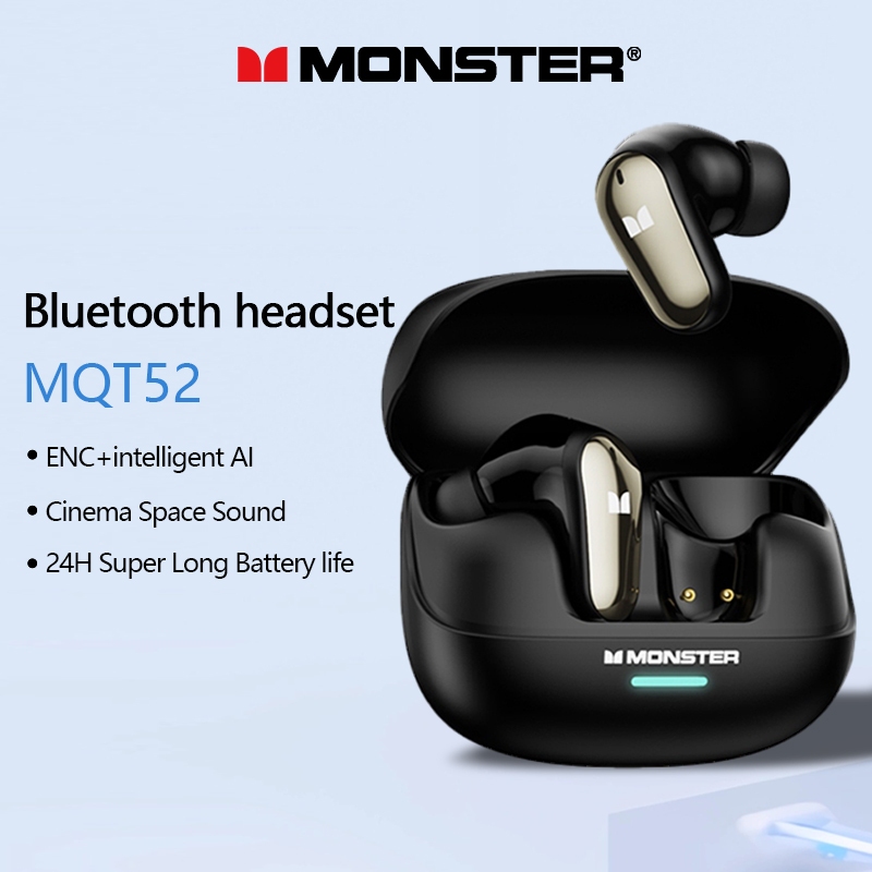 Monster MQT52 In-Ear Wireless Bluetooth Earphone Long Battery Life ...