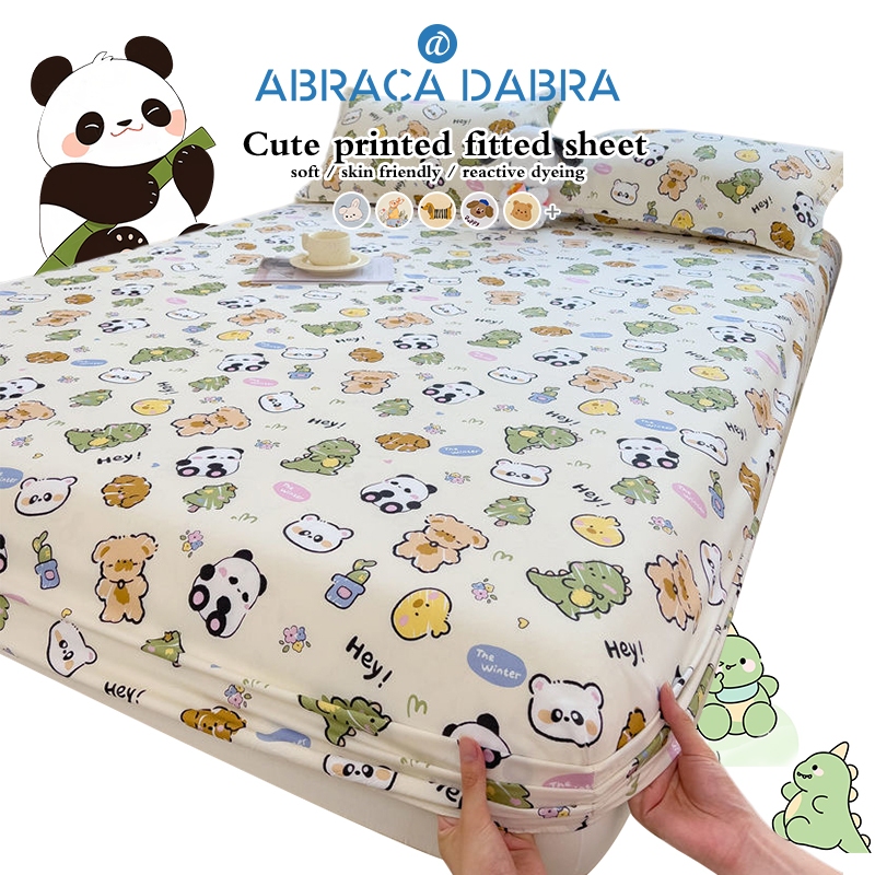 Abraca Dabra Floral Patterns Skin-Friendly Fitted Bedsheet - Queen/King ...