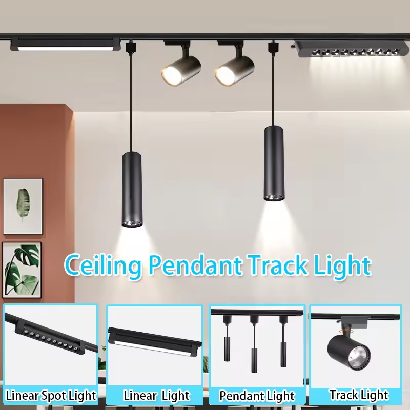 Pendant Track Light Set Lampu Linear Track Lights Chandelier Dinning ...