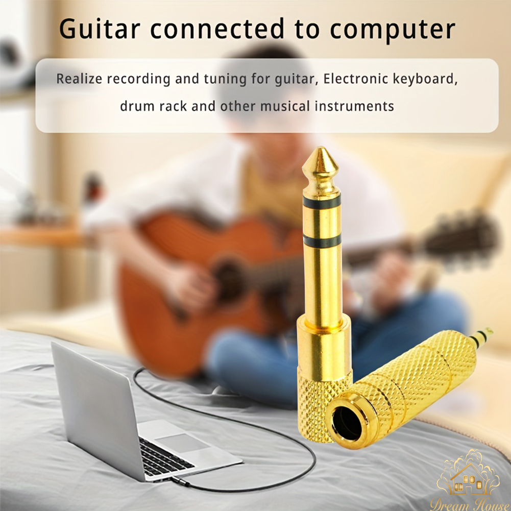 Gold Plated Audio Adapter 1 Unit Jack Male Stereo Audio Headphone ...