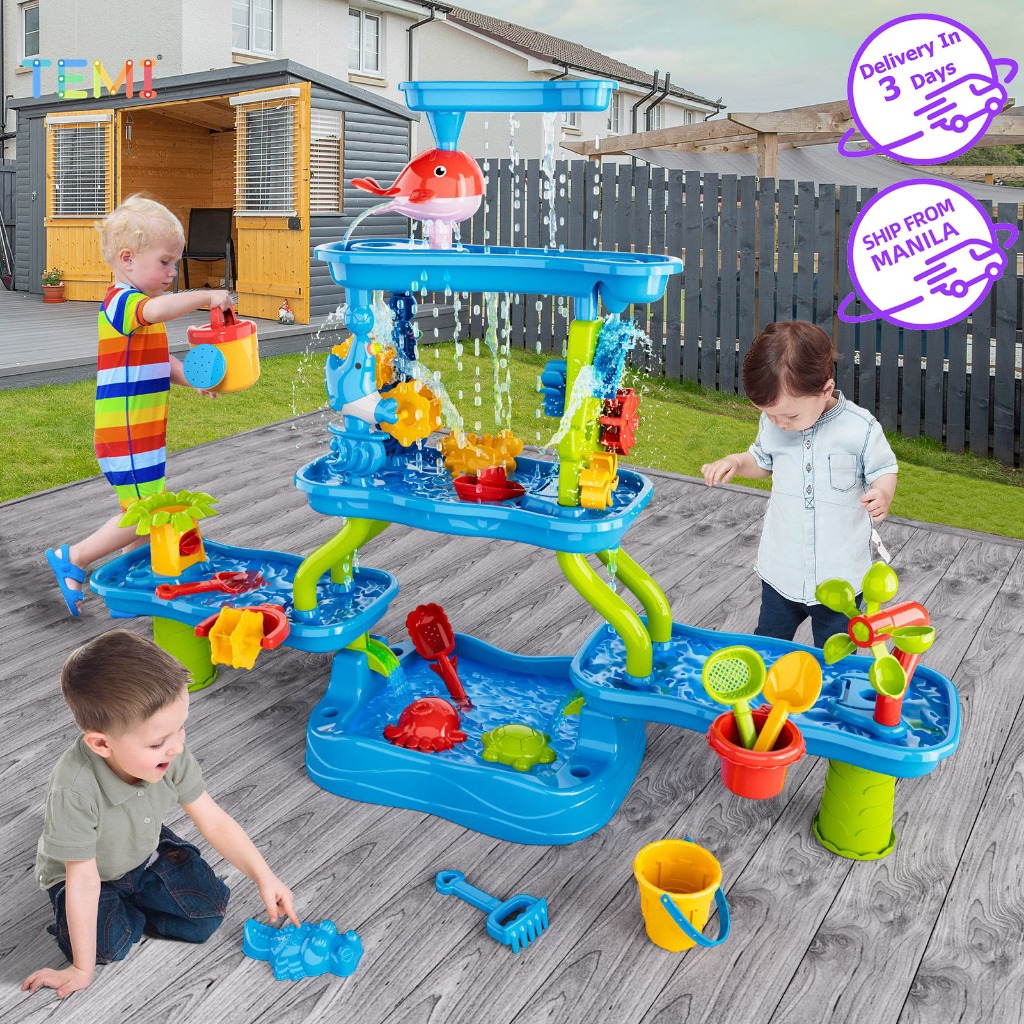 ⭐ Malaysia dalam stok ⭐TEMI Water Table Toys Childrens Bath Curtain ...