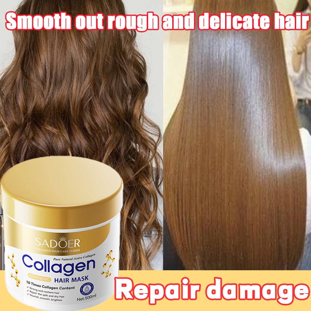 SADOER Collagen Hair Mask Treatment Keratin Mask Repair Damaged Dry ...