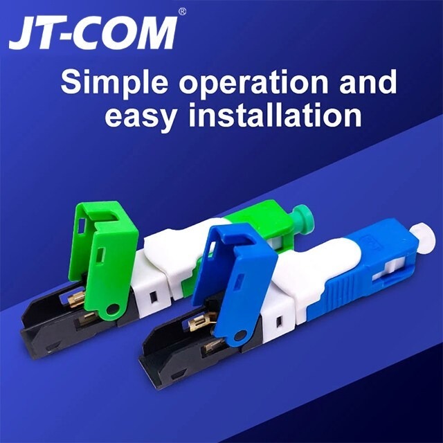 JT-COM 10pieces FTTH Fiber Optic ESC250D SC Connector UPC BLUE | APC ...