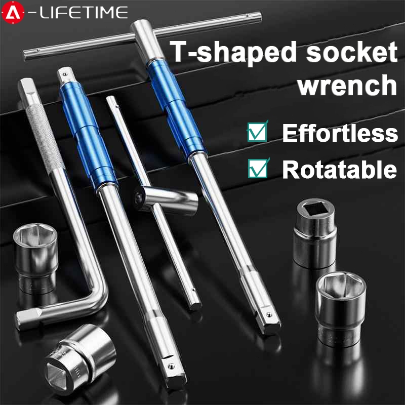 Adjustable T Handle Speed Wrench T-shaped Hand Tool Hex Socket Wrench ...