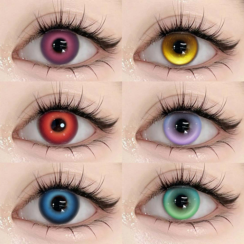 YIMEIXI Color Cosplay Contact Lenses with Grade 14.5mm Halloween ...