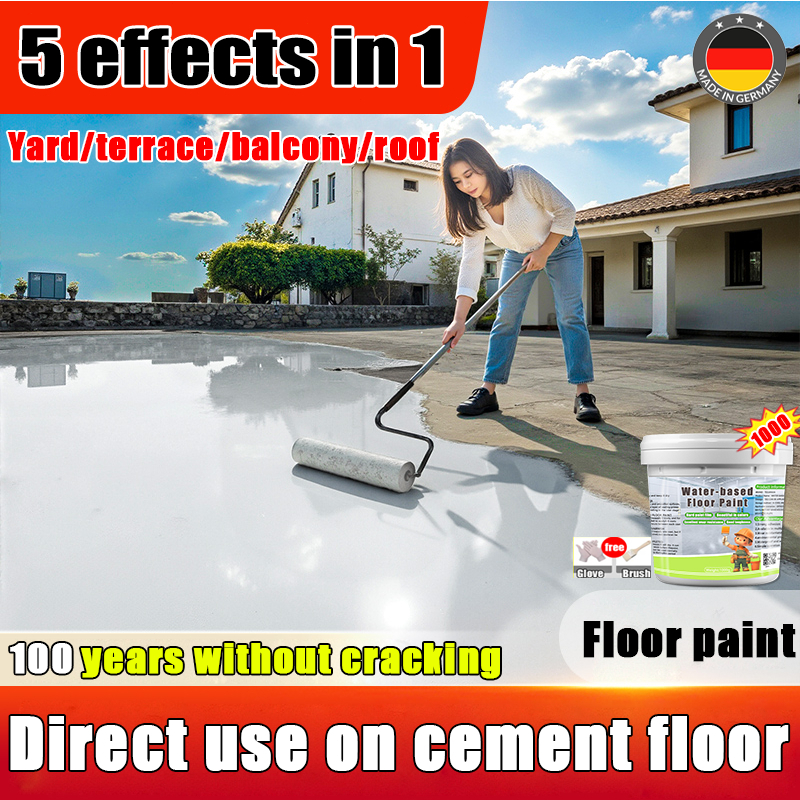 【Use directly on cement floor】epoxy floor paint 1L waterproof flake cat ...