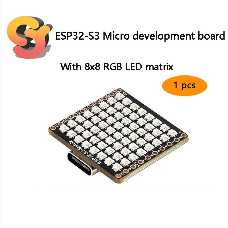 [Ready Stock Supply] 1pcs ESP32-S3 Miniature Development Board with 8x8 RGB LED Matrix Support ...